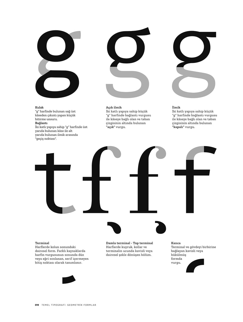 Temel Tipografi - Geometrik, Optik, Organik Formlar | YEM Kitabevi